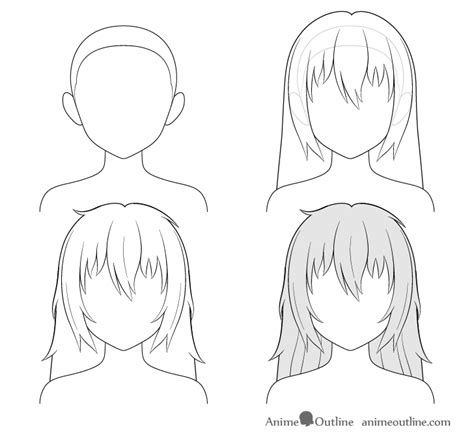 How To Draw Anime And Manga Hair Female Animeoutline