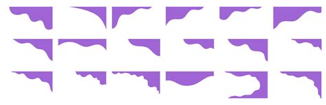 Assortment Of Different Shapes Suitable For Website Headers Or Footers Template For Dividing