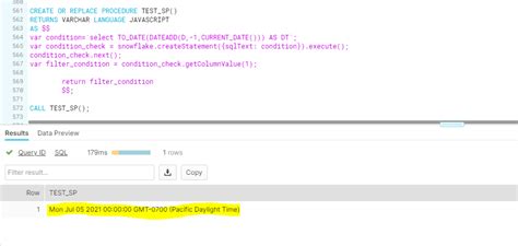 Date Value Format Is Different When I Use The Same Formula To Calculate Date In Stored Procedure