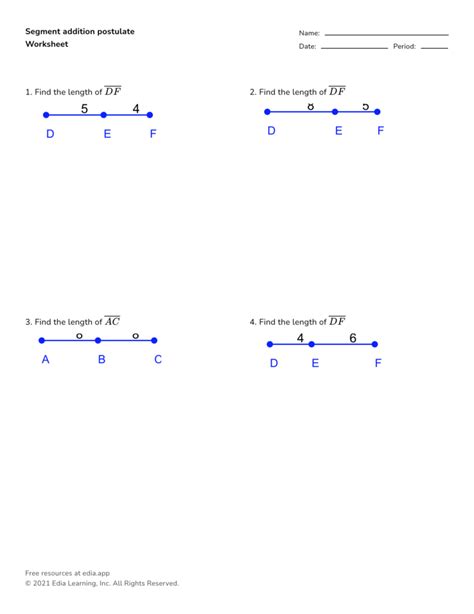 Segment Addition And Angles Angle Addition Postulate Worksheet Answer