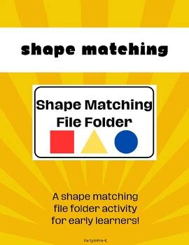 Shape Matching File Folder Activity Game By Teach With Ms Warnke