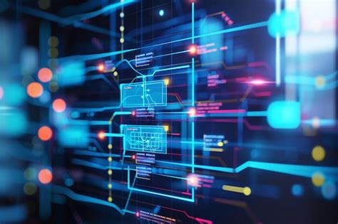 Futuristic Data Network And System Illustration Representing Interconnected Digital Platforms