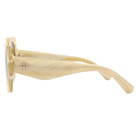 Tory Burch Brown Irregular Ladies Sunglasses Ty7195u 195073 55