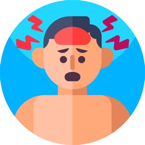 Headache Geometric Flat Circular Flat Icon