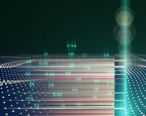 Abstract Futuristic Background Of Predictive Analysis Quantum Virtual Cryptography Concept Big