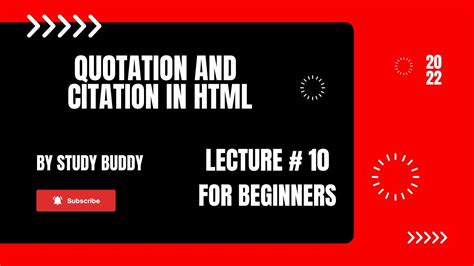 Lecture 10 How To Add Quotations And Citations In HTML Coding