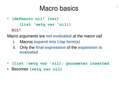 Ppt Common Lisp Macros Powerpoint Presentation Free Download Id1489478