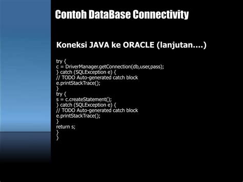 PPT Database Connectivity PowerPoint Presentation Free Download ID 2383020