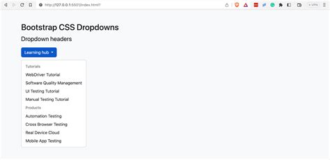 Introduction To Bootstrap Dropdowns And Bootstrap Collapse Bootstrap Tutorial Part I LambdaTest