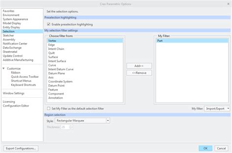 Creo 4 0 Component Selection Ptc Community