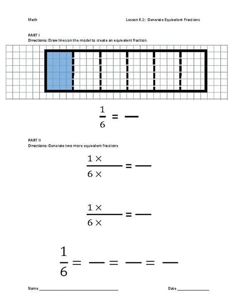 Generate Equivalent Fractions Activity By Rick Girgenti Tpt