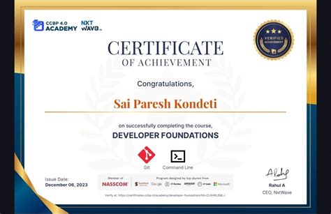 Completed Developer Foundations Course Sai Paresh Kondeti Posted On The Topic Linkedin