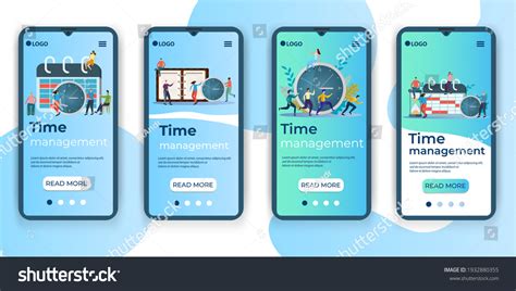 Time Managementa Set Ui Ux Interfaces Stock Vector Royalty Free 1932880355 Shutterstock