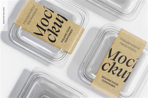 Premium Psd Square Food Containers Mockup Mosaic