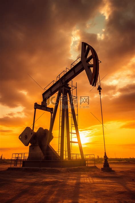 海上开采石油工程高清摄影大图 千库网