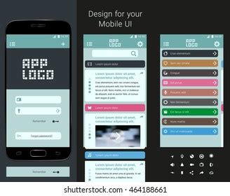 Mobile Application Interface Design Stock Vector Royalty Free Shutterstock