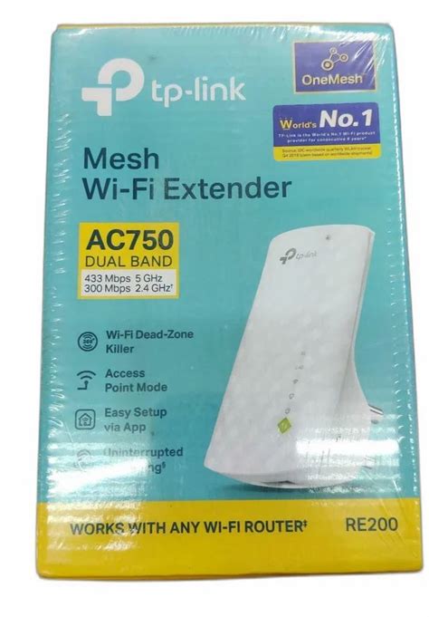 Tp Link Re200 750 Mbps Wifi Range Extender White Dual Band Model
