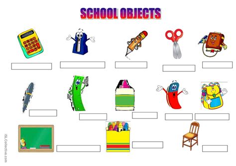 School Objects English Esl Worksheets Pdf And Doc