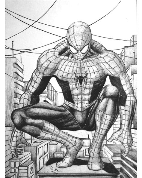First Post In This Group Spider Man Drawing In Comic Book Style By Me Do You Guys Like It R