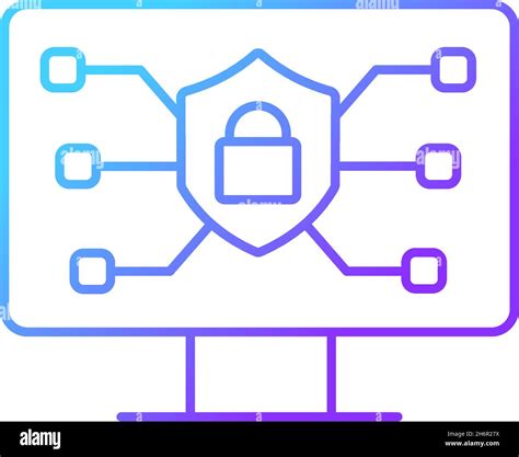 Online Safety Gradient Linear Vector Icon Stock Vector Image And Art Alamy