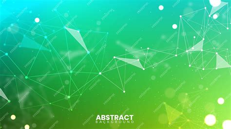 Premium Vector Green Gradient Background With Plexus Lines Network