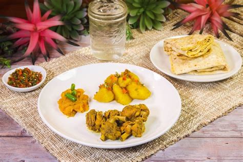 Joys Roti Delight Dhalpourie With Curry Chicken