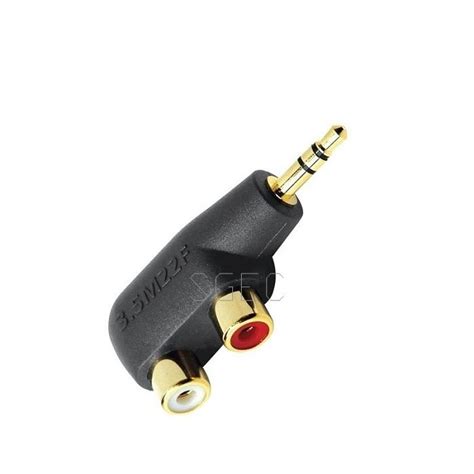 視紀音響 AudioQuest 美國 Hard Mini/RCA Adaptor 3.5立體(公)轉2RCA(母)轉接 公司貨 – 視紀音響
