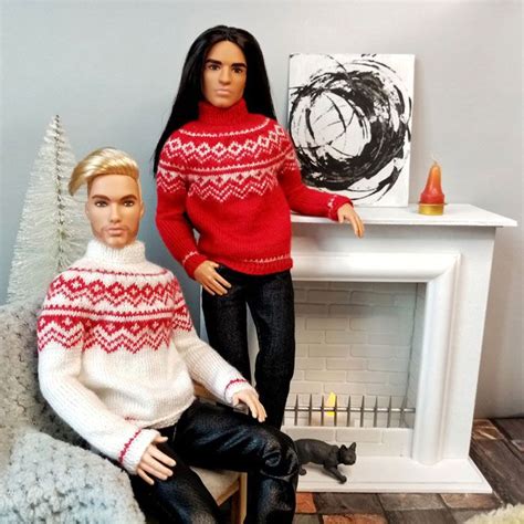 Свитер лопапейса для Кена Рукотворница Одежда для кукол Свитер Одежда для куклы