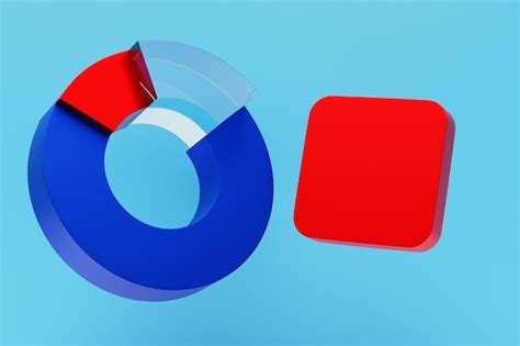 Premium Photo Colorful Pie Chart Icon On The Gray Background 3d Illustration Of Analysis