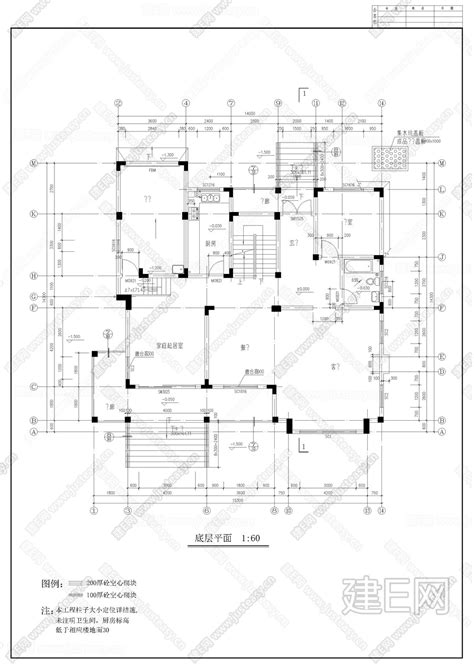 二层别墅建筑施工图施工图下载 施工图二层别墅建筑施工图下载 施工图二层别墅建筑施工图免费下载 建e室内设计网
