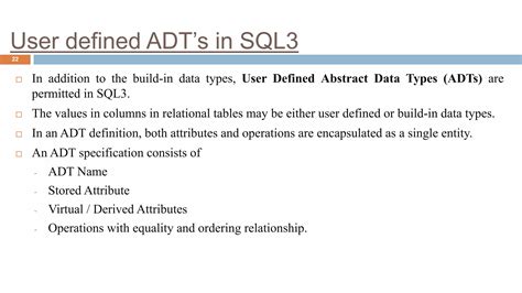 Object Relational Database Management System Pptx Databases