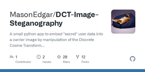 Github Masonedgar Dct Image Steganography A Small Python App To Embed Secret User Data Into