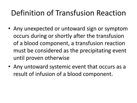 Blood Transfusion Reaction PPT