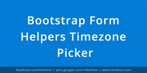 Bootstrap Form Helpers Timezone Picker Html Lion