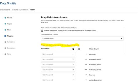 Data Shuttle Not Working Please Select A Source In Order To See