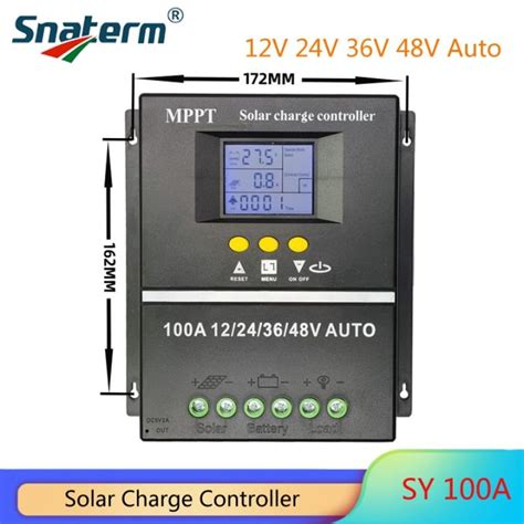 MPPT PWM 100A 12V 24V 36V48V AUTO Solar Charge Controller Solar PV Battery Charger With LCD