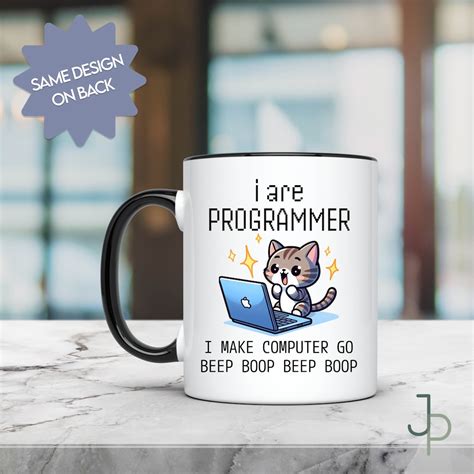 Computer Programmer Cat Funny Engineer Mug Computer Coder Pun Nerd Meme Mugs Funny Coworker