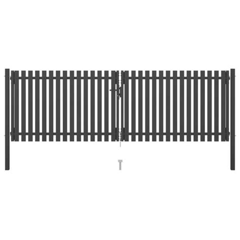 Градинска порта за ограда стомана 4x1 5 м антрацит Egradina Bg