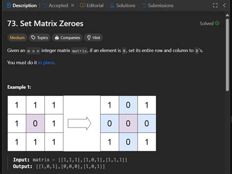 dsa matrixmanipulation leetcode problemsolving algorithmoptimization… mosa praveen