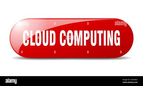 Cloud Computing Button Rounded Glass Sign Sticker Banner Stock