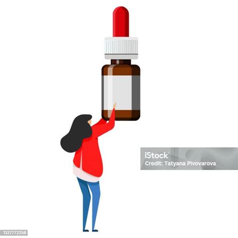 비강 방울을 들고 알레르기와 질병 동안 호흡을 완화하기 위해 스프레이 하는 여자 개념 이비인후과 치료 비염 알레르기 벡터 일러스트레이션 감기와 독감에 대한 스톡 벡터 아트