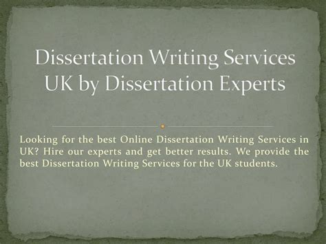 Ppt Get Dissertation Writing Services By Uk Experts Powerpoint Presentation Id 7402312