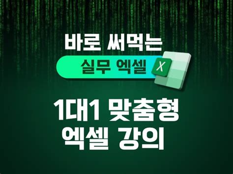 생존 필수 엑셀 강의 실무형 엑셀 완전 정복 크몽