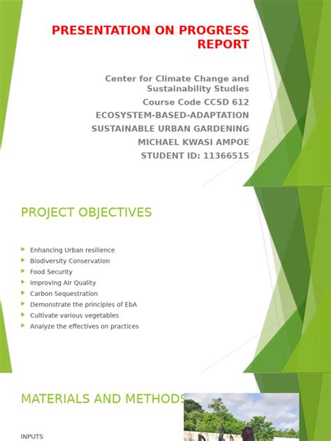 Presentation On Progress Report Ppt Pdf