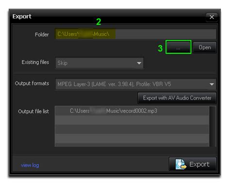 av audio and sound recorder how to export recording to different audio file formats audio4fun