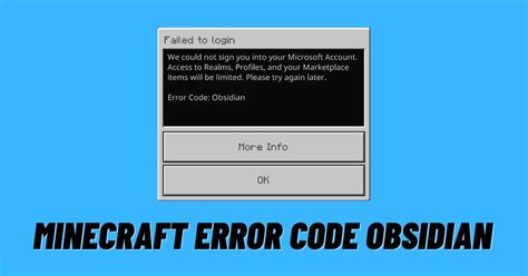 Minecraft Error Code Obsidian How To Fix ViralTalky