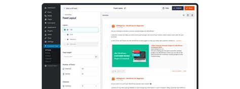 the custom facebook feed wordpress plugin features