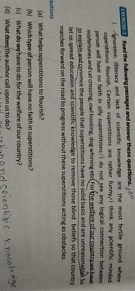 Exercise 1 Read The Following Passages And Answer These Questions A2n 1