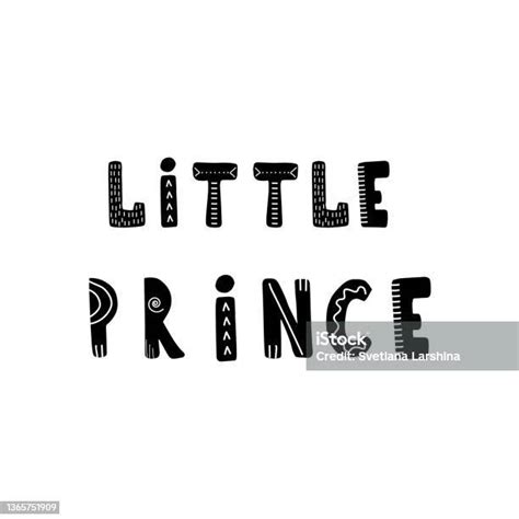 리틀 왕자 소년에 대한 손으로 그린 스칸디나비아 문자 인용 Hygge 어린이 포스터 플랫 만화 스타일의 벡터 일러스트레이션 카드 초대 섬유에 적합 0명에 대한 스톡 벡터