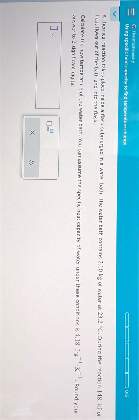 Solved ThermochemistryUsing Specific Heat Capacity To Find Chegg
